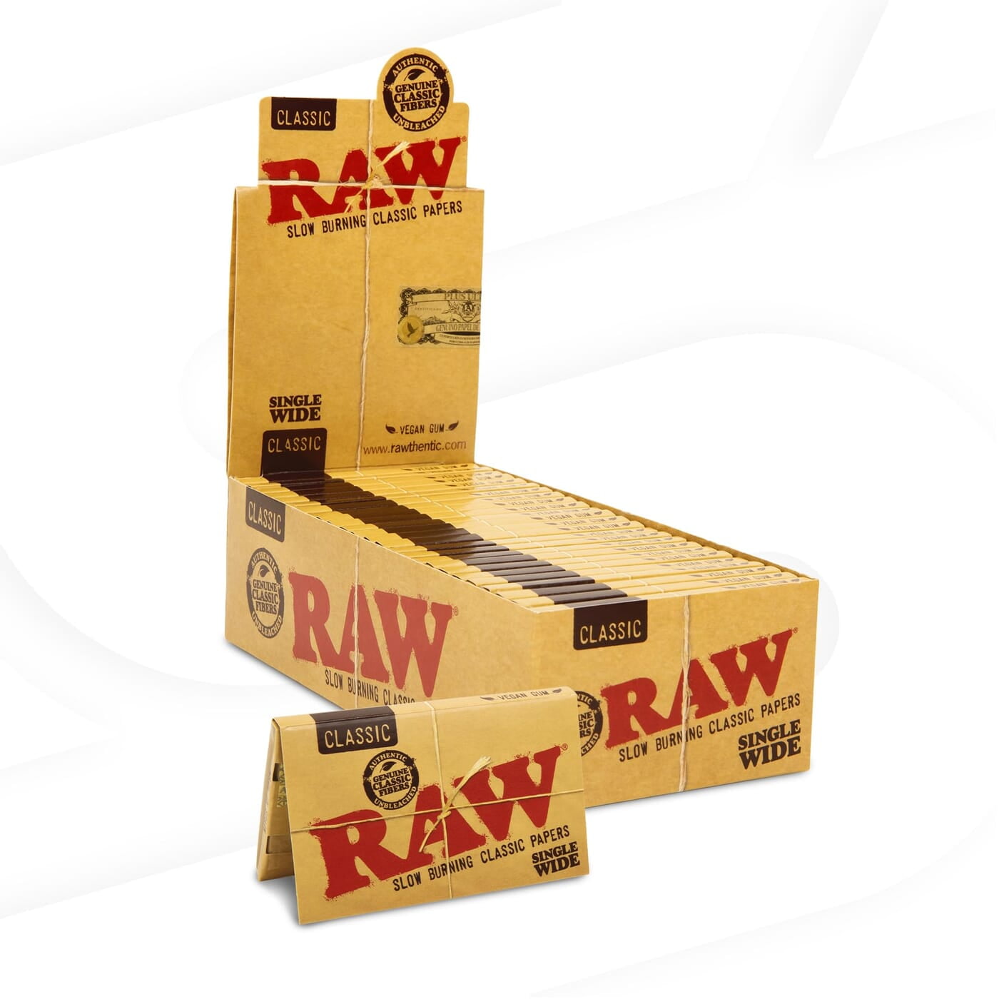 RAW CLASSIC SINGLE WIDE ROLLING PAPER | 25PK