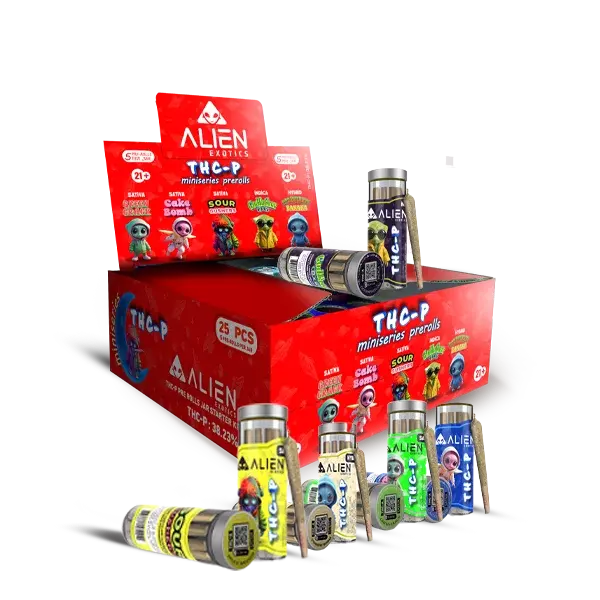 ALIEN EXOTICS THC-P (38.23%) MINI PRE ROLLED ASSORTED 25CT/BOX