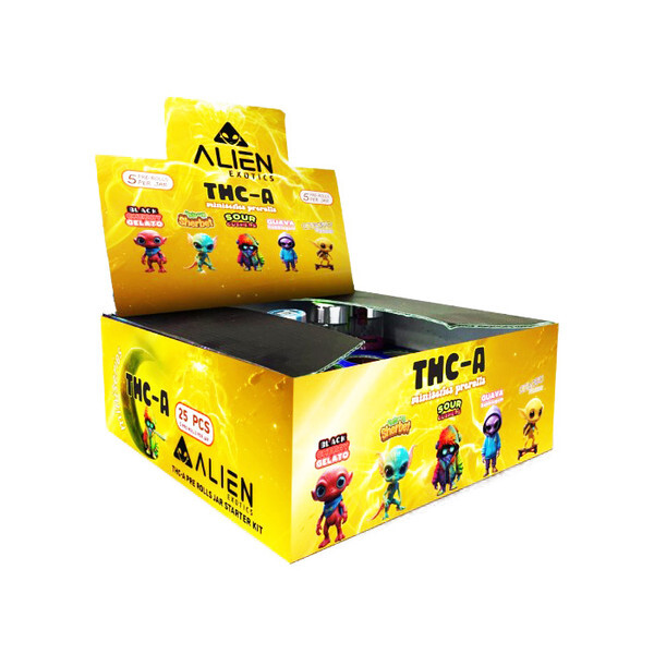 ALIEN THC-A DIAMOND INFUSED MINI PRE ROLLED ASSORTED 25CT/BOX