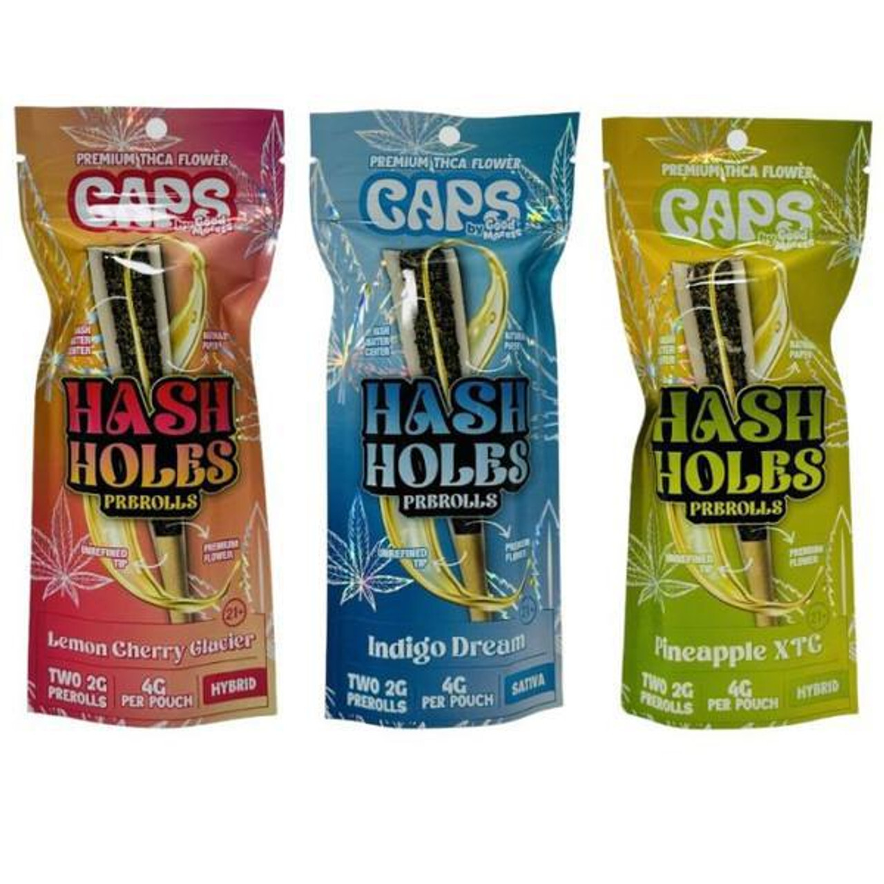 CAPS BY GOOD MORELS HASH HOLES PRE ROLLS TWO 2G | 10CT