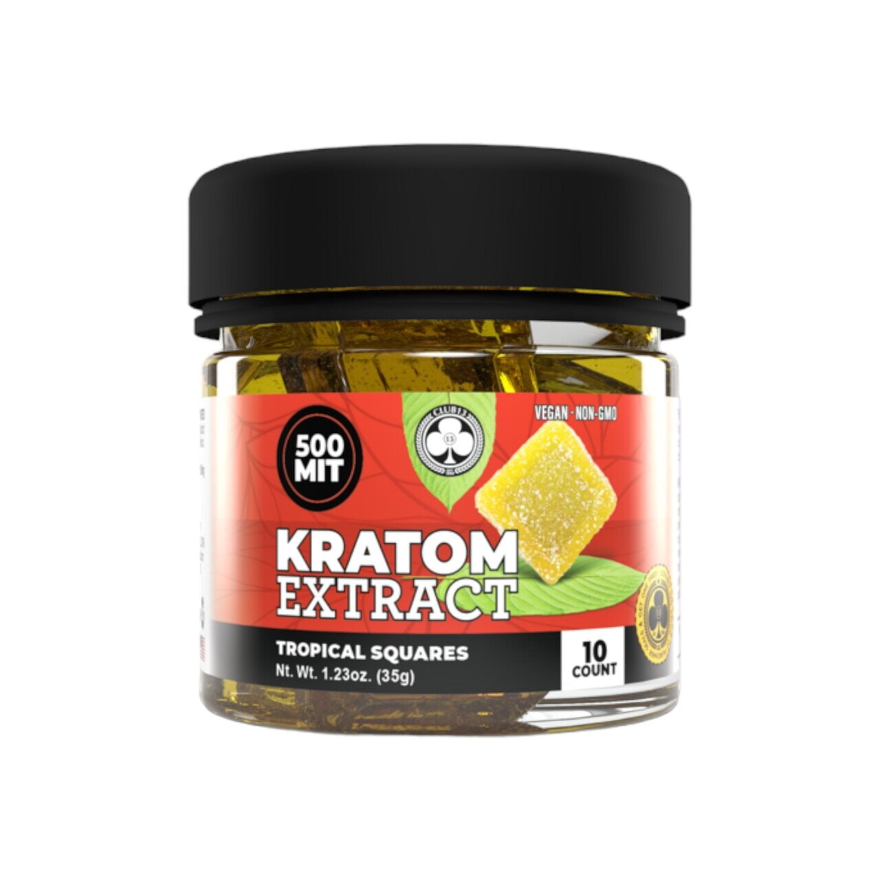 CLUB 13 KRATOM EXTRACT GUMMY VEGAN | 10PCS | 500MIT