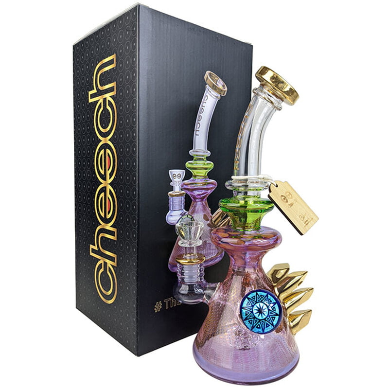 CHEECH 10″ CHEECH MULTI COLOR GOLD CRYSTAL RIG