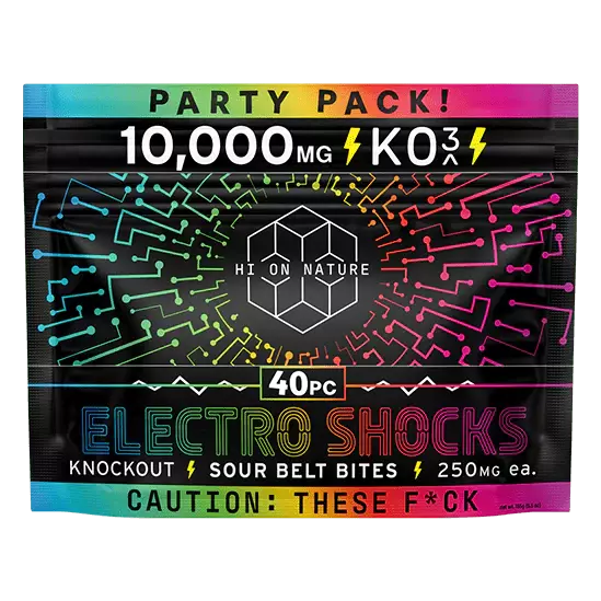 HI ON NATURE KO3 10000MG ELECTRO SHOCKS PARTY PACK 40CT