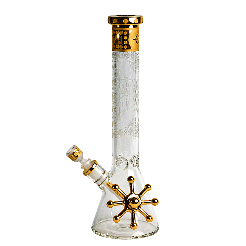 JJ-244JUICY J GOLD GEOMETRIC FLOW BEAKER
