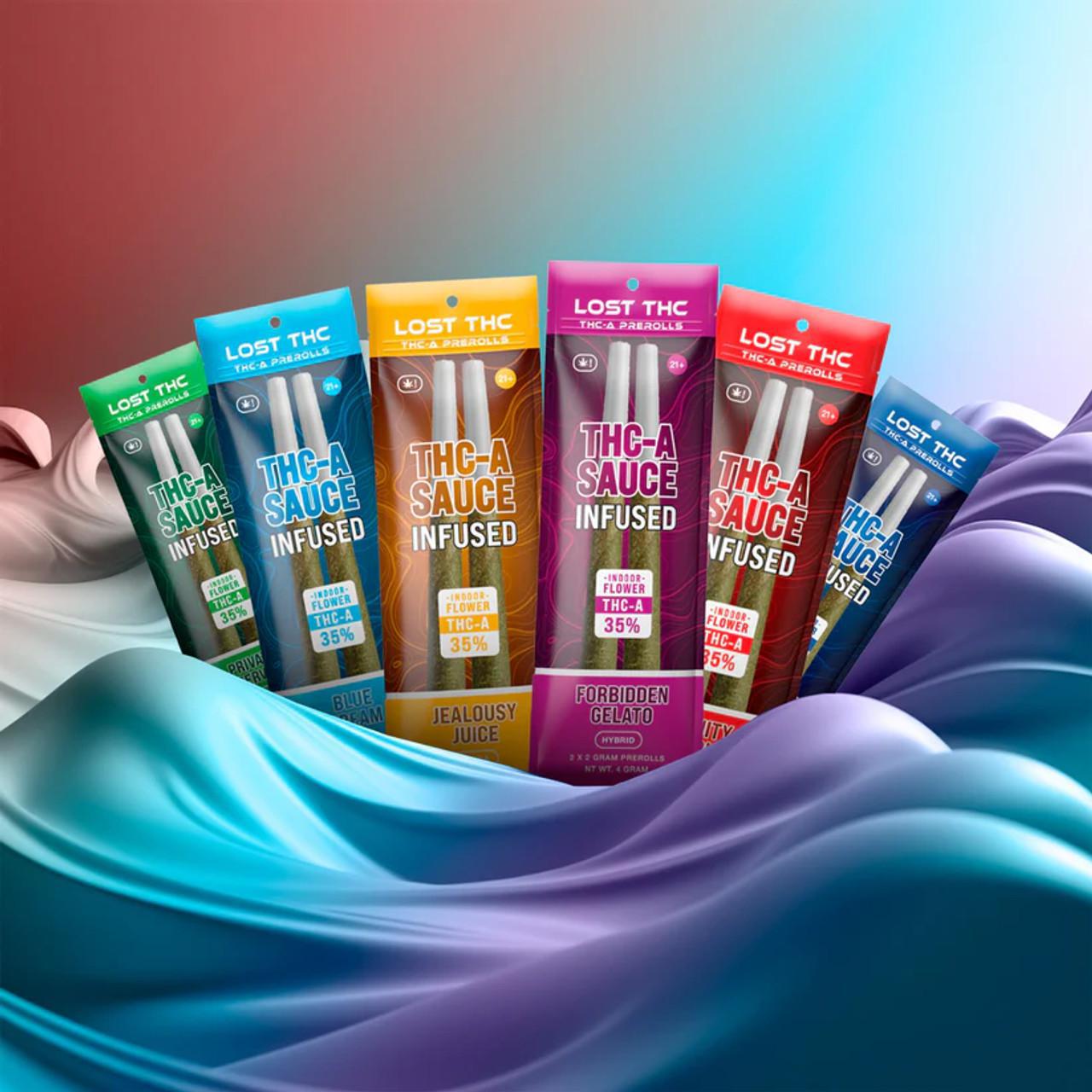 LOST THC INFUSED THC-A SAUCE PRE ROLLS 2X2GRAMS PRE ROLLS 10CT