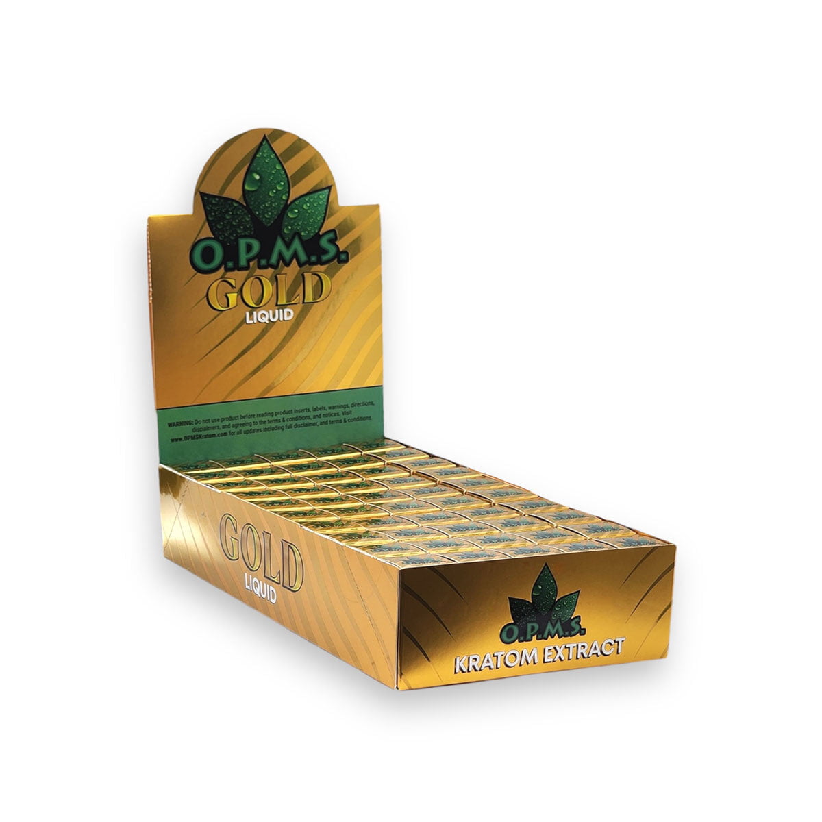 OPMS LIQUID KRATOM GOLD SHOTS 50CT