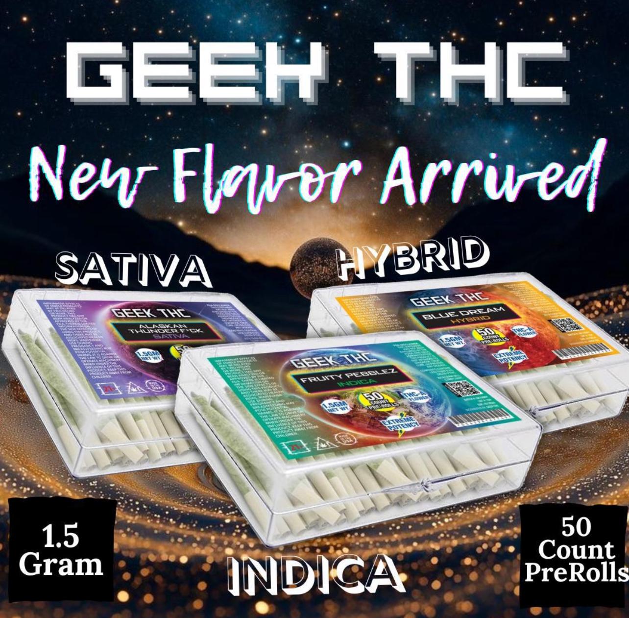 GEEK THC THC-A PRE ROLLS 1.5GM EACH 50CT