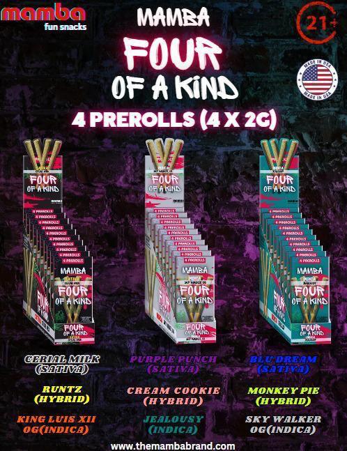 MAMBA PRE ROLLS | 4PK | 2G EACH | 10CT BOX