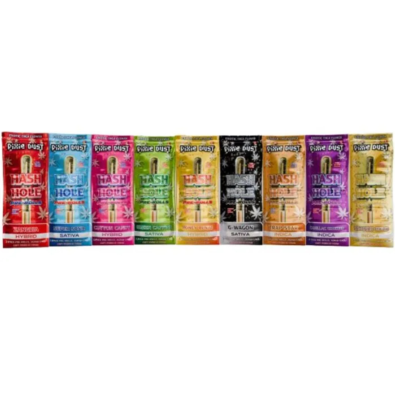 PIXIE DUST EXOTIC THCA HASH HOLE PRE ROLLS 2PK 2 GRAM EACH 10CT