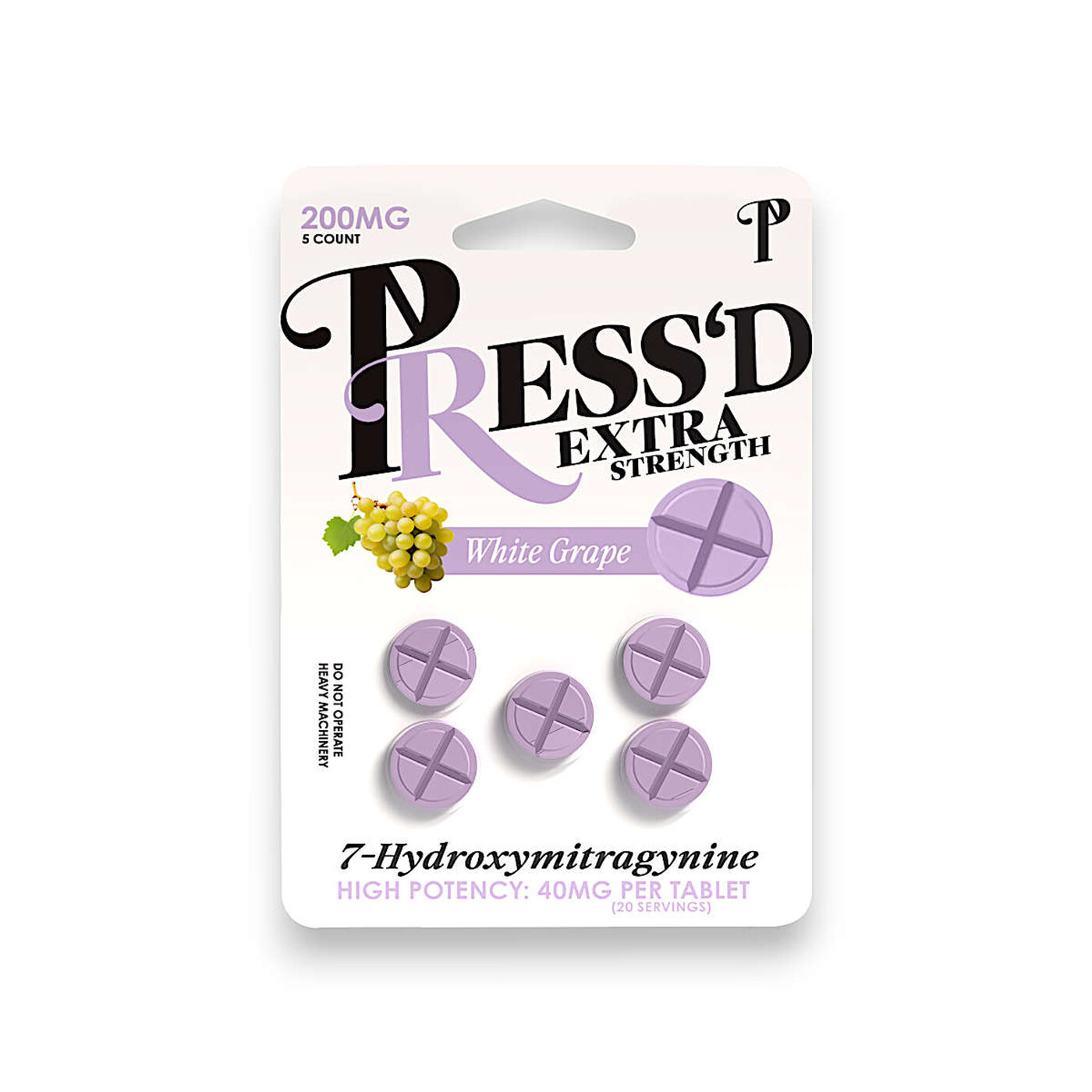 PRESS'D 7-HYDROXY EXTRA STRENGTH 40MG TABLETS 5CT | 10PK