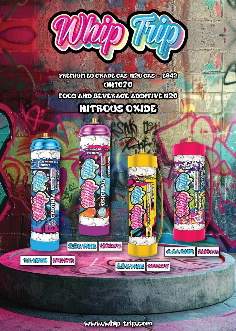 WHIP-TRIP | 2.2LTR | N20 GAS | FOOD PURPOSE
