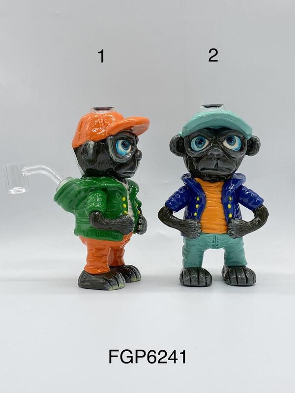 6.7INCH MONKEY CLAY OIL RIG WITH QUARTZ BANGER NAIL