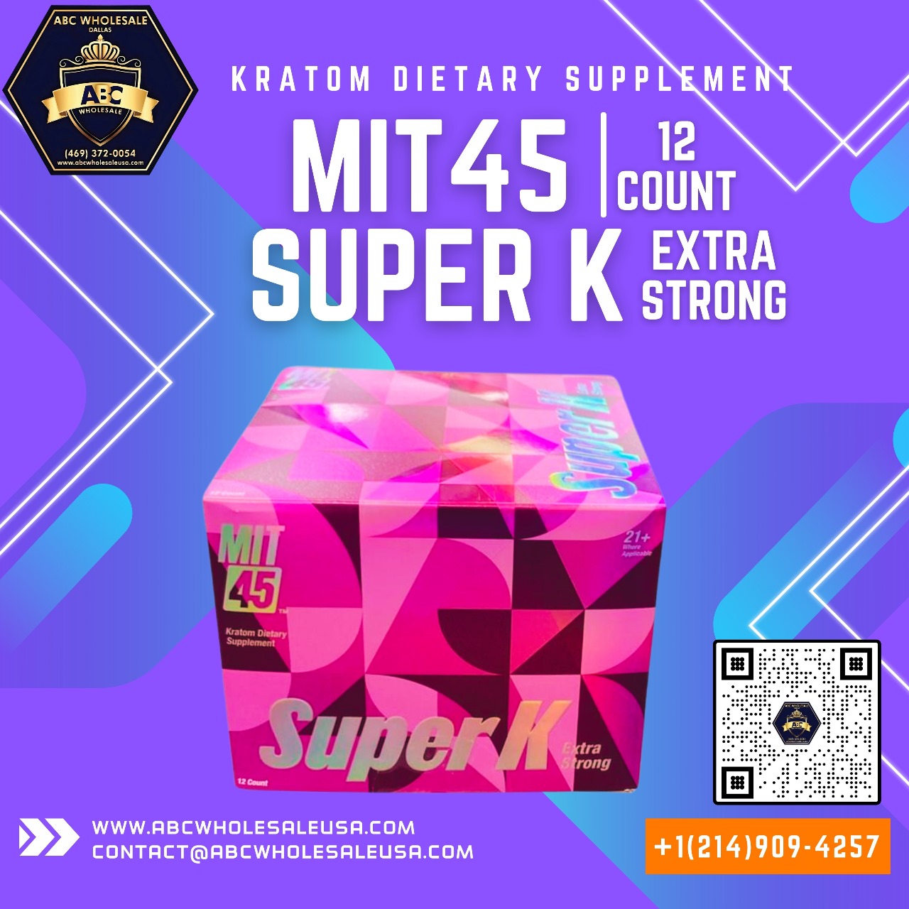 *NEW* MIT 45 SUPER K EXTRA STRENGTH 12CT BOX