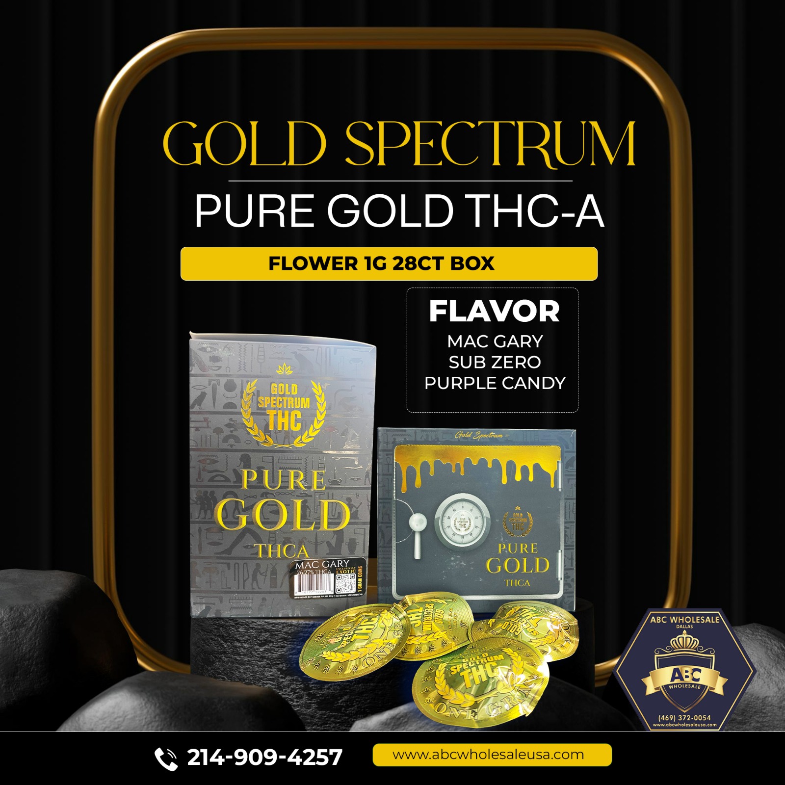 GOLD SPECTRUM PURE GOLD THC-A FLOWER 1G 28CT BOX