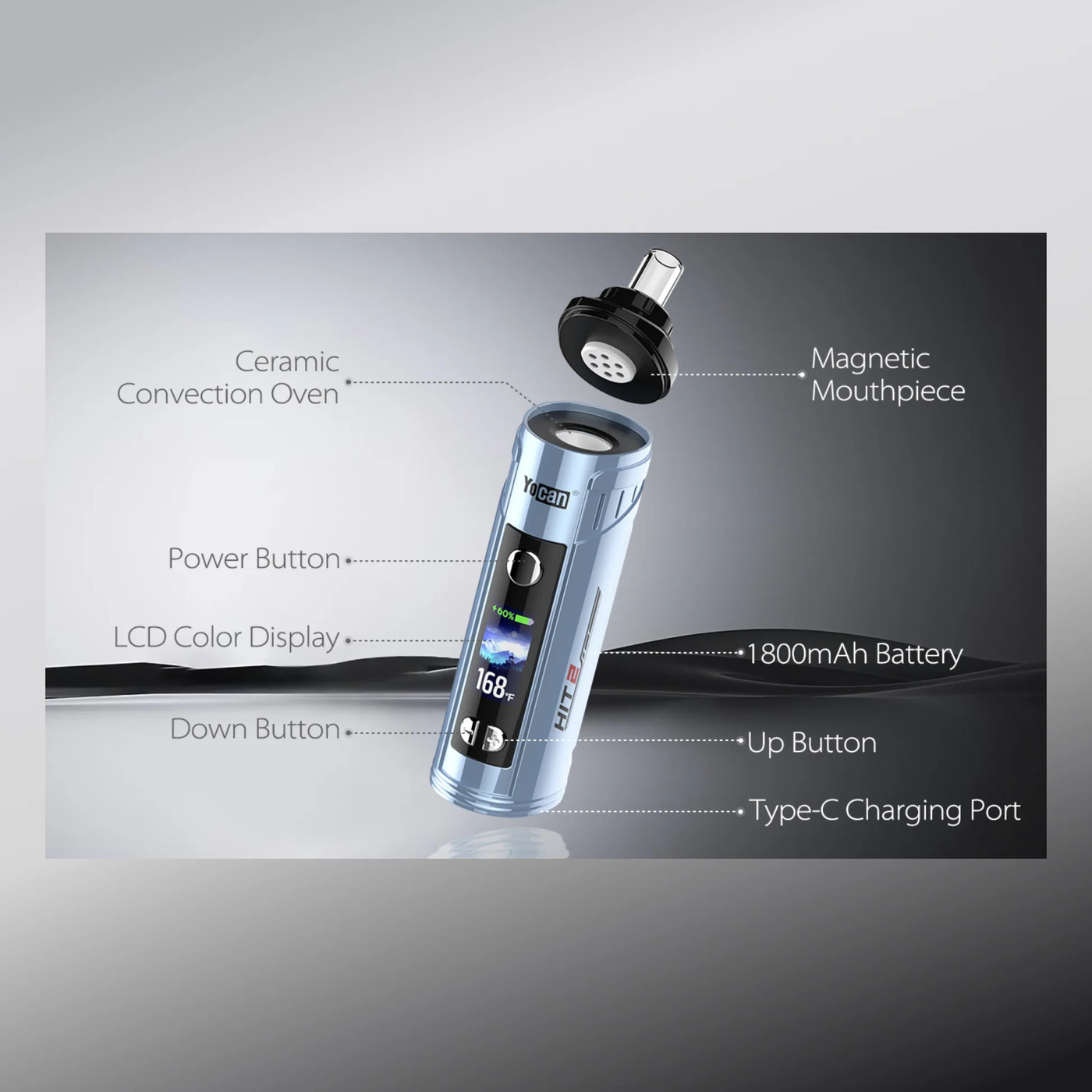 YOCAN HIT 2 1800mAh DRY HERB VAPORIZER