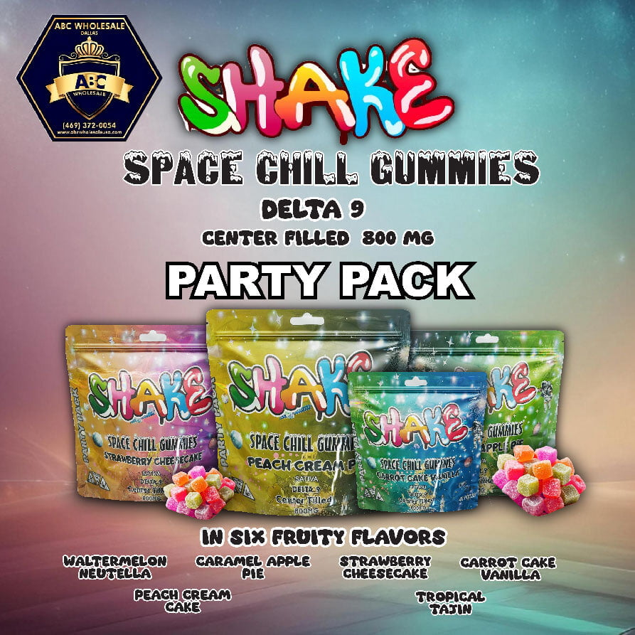 SHAKE D9 SPACE CHILL GUMMIES PARTY PACK | 40PCS | 20MG GUMMY | 800MG TOTAL